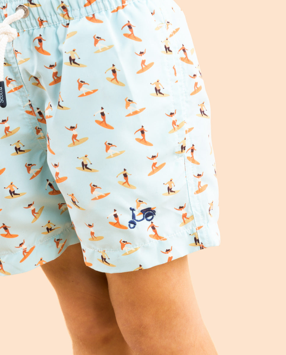 Bañador niño surfing celeste – Scotta1985